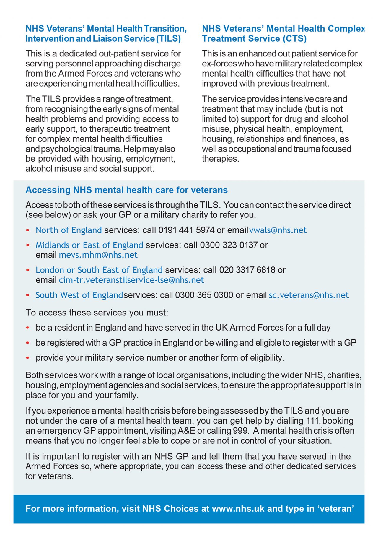 NHS Veterans’ Mental Health | The Royal Sussex Regiment